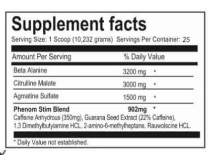 Phenom Pre Workout | Elite Form Formulations – Supps Central