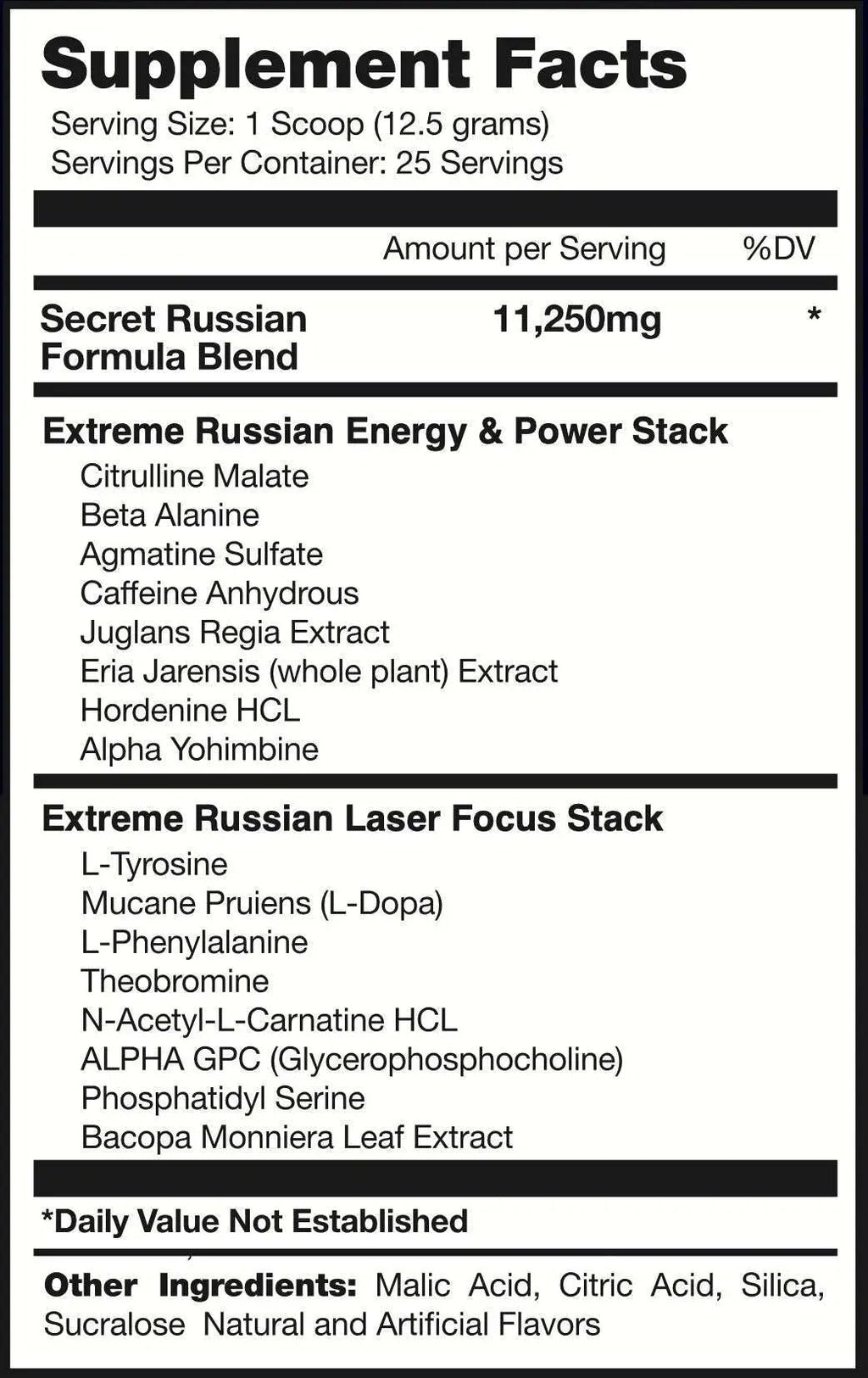 Russian Power Pre Workout – Supps Central